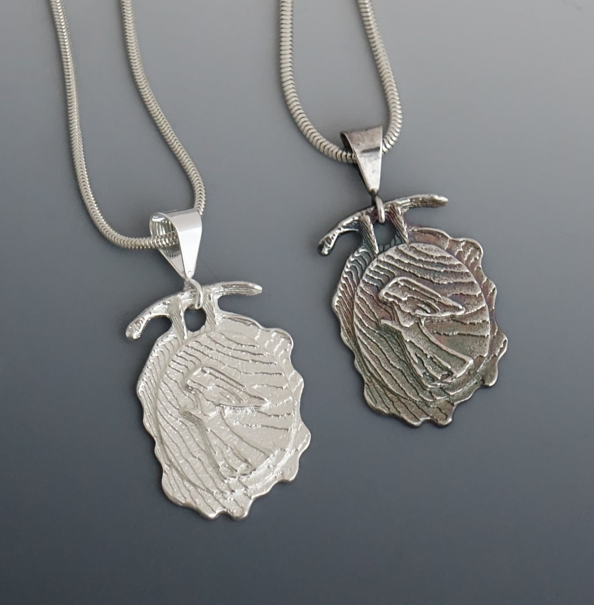 Cuttlefish Cast Sterling Silver Angel Pendant - Etsy