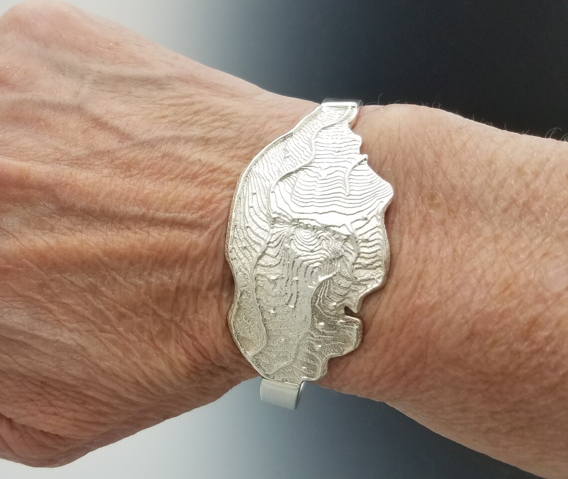 Cuttlefish Cast Sterling Silver Cuff Bracelet: Carved Texture Statement ...