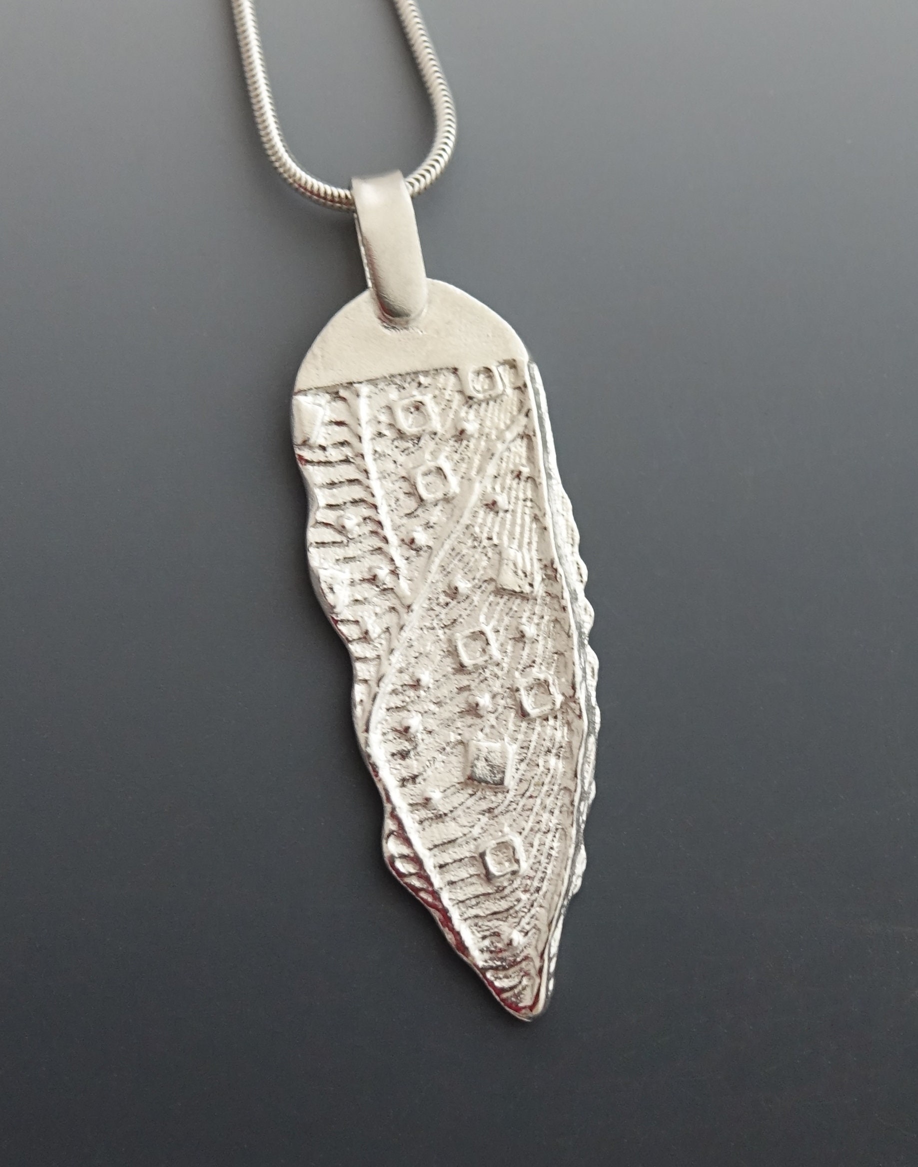 Cuttlefish Cast - Sterling Silver - Feather Pendant - Spiritual Jewelry ...