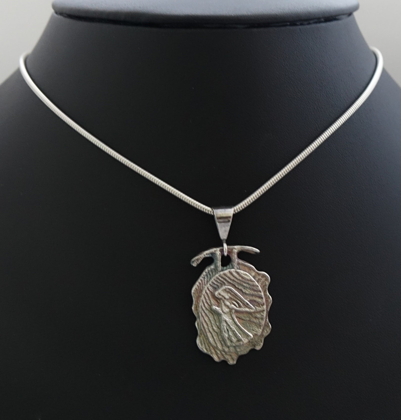 Cuttlefish Cast Sterling Silver Angel Pendant - Etsy