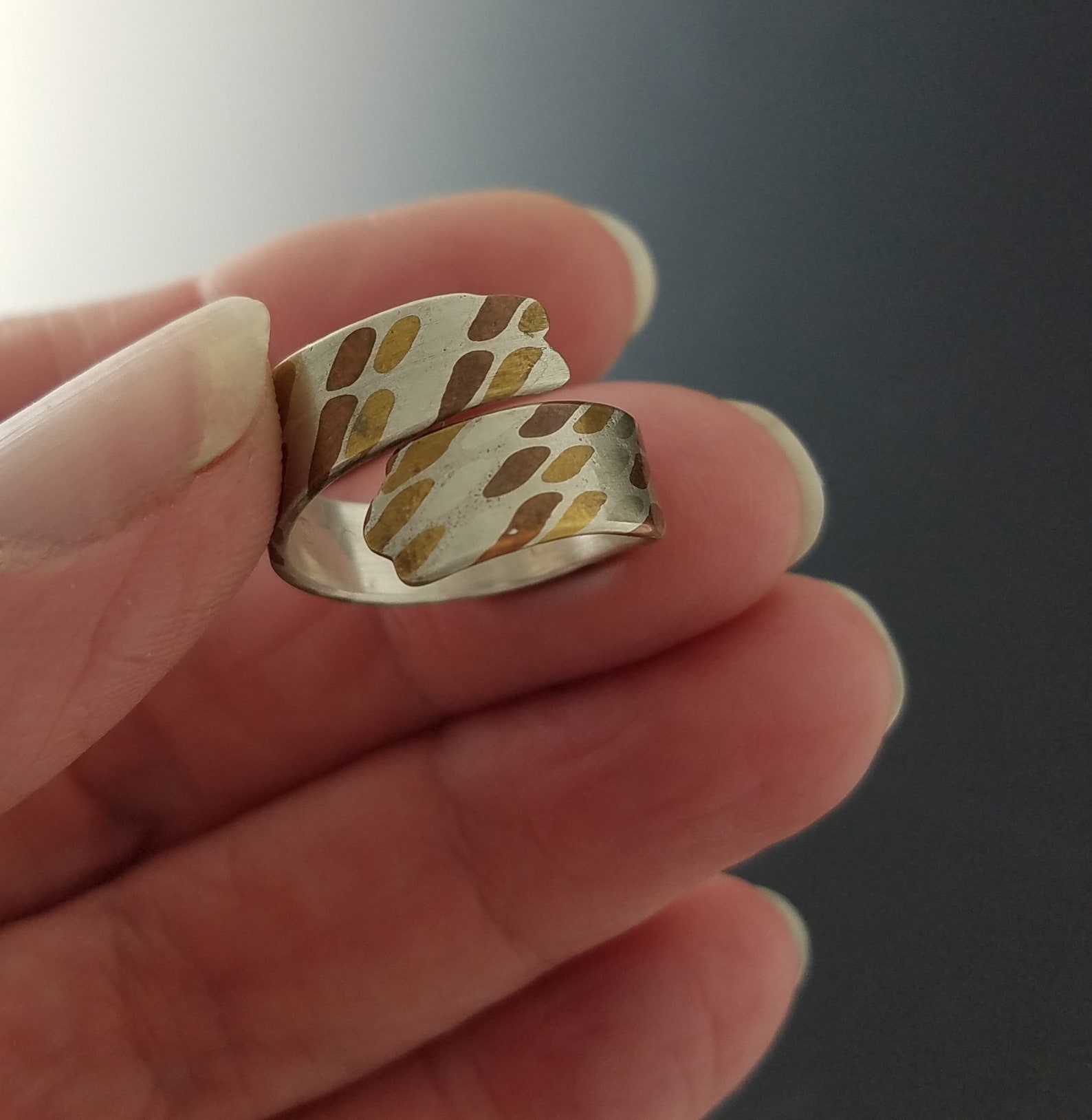 Laminated Ring Adjustable Ring Twisted Wire Lamination - Etsy