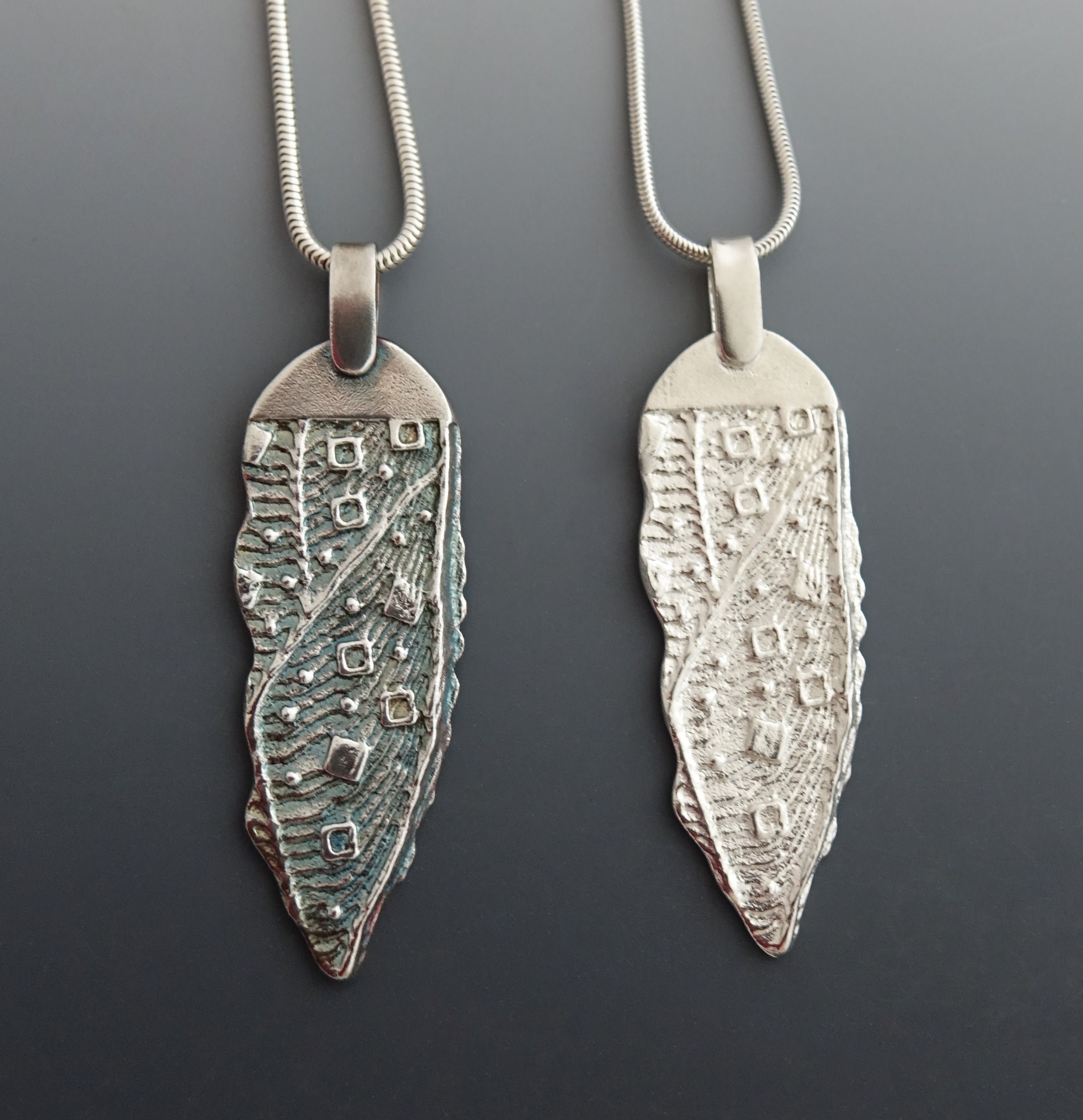 Cuttlefish Cast - Sterling Silver - Feather Pendant - Spiritual Jewelry ...