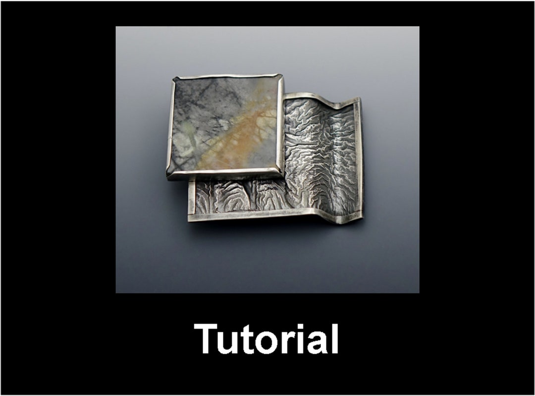 Square Stone Brooch: Metalwork Jewelry Making Tutorial (digital ...