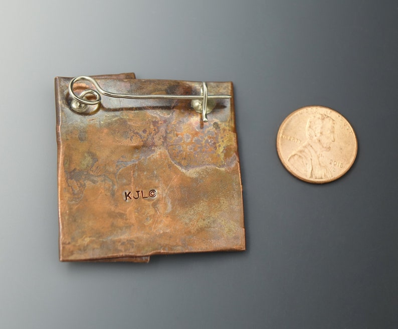 Fold Formed Copper Brooch Mixed Metal Brooch Copper Brooch - Etsy