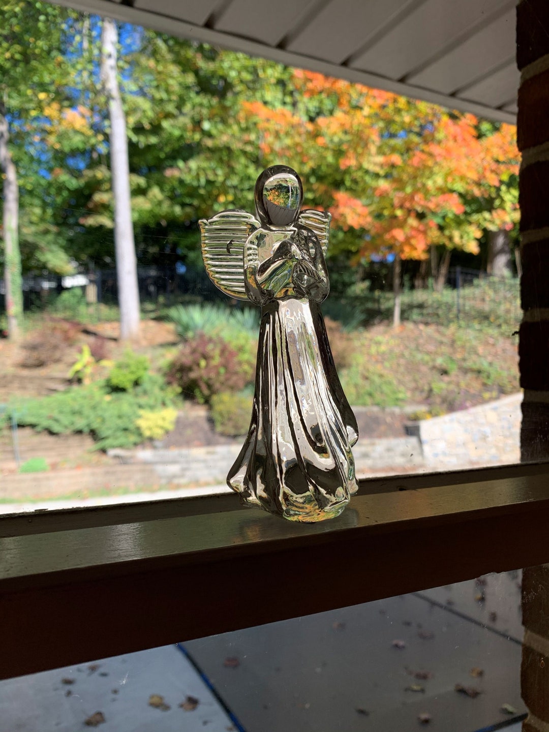 Glass Praying Angel With Wings Figurine-keepsake Heirloom-nativity ...
