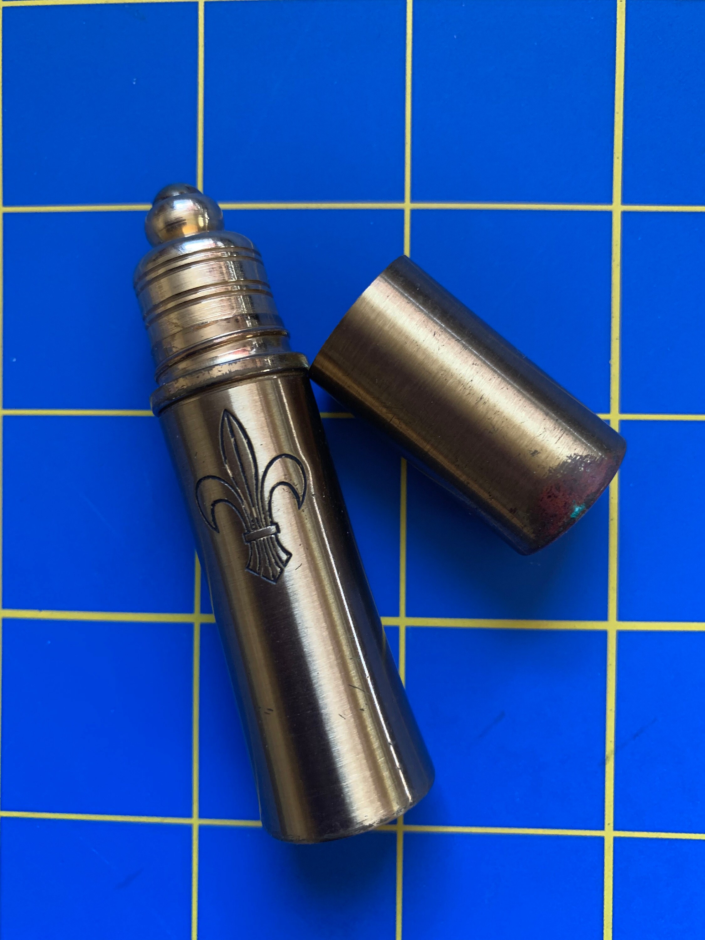 1950s Roll-on Perfume Bottle-elegant Art Deco Refillable Flask-classic ...