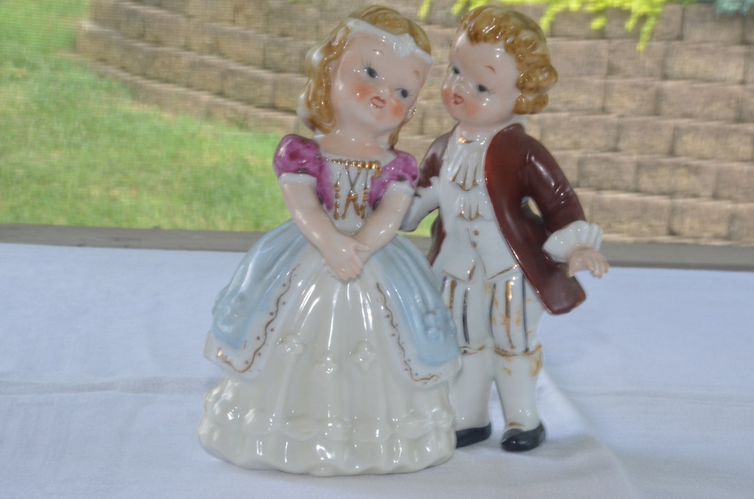 Colonial Children Figurines-historical Statuettes-ceramic Americana ...