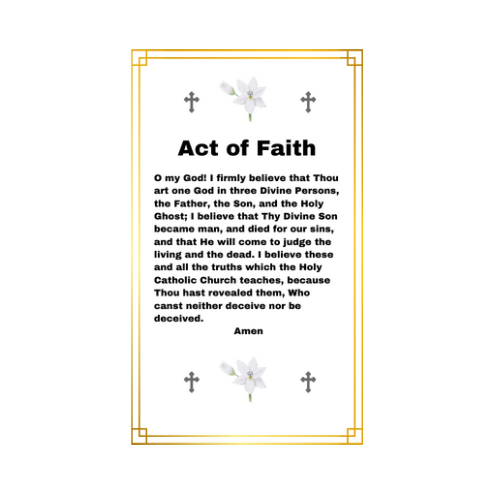 Printable Prayer Holy Cards, Acts of Faith, Hope, Love, Contrition - Etsy
