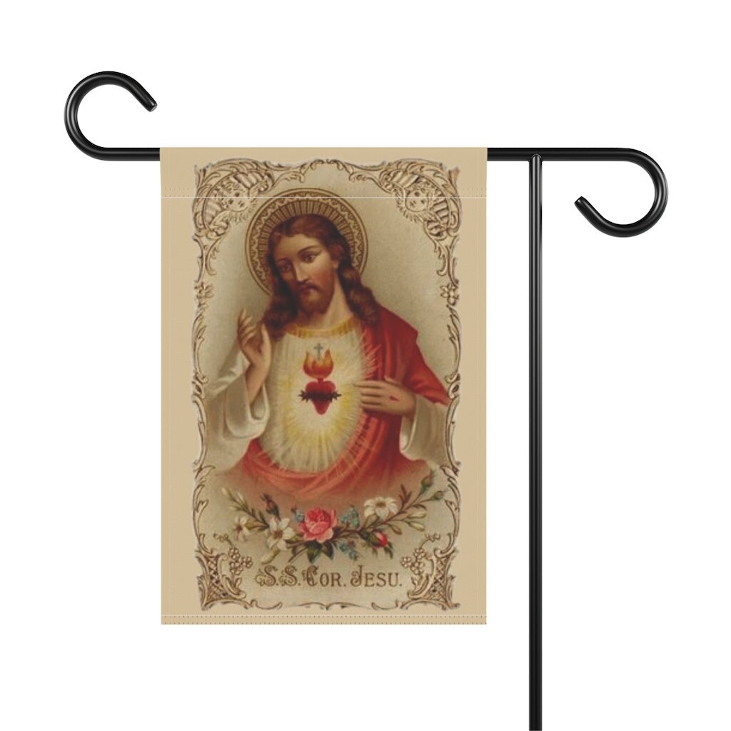 Sacred Heart of Jesus Garden & House Banner - Etsy