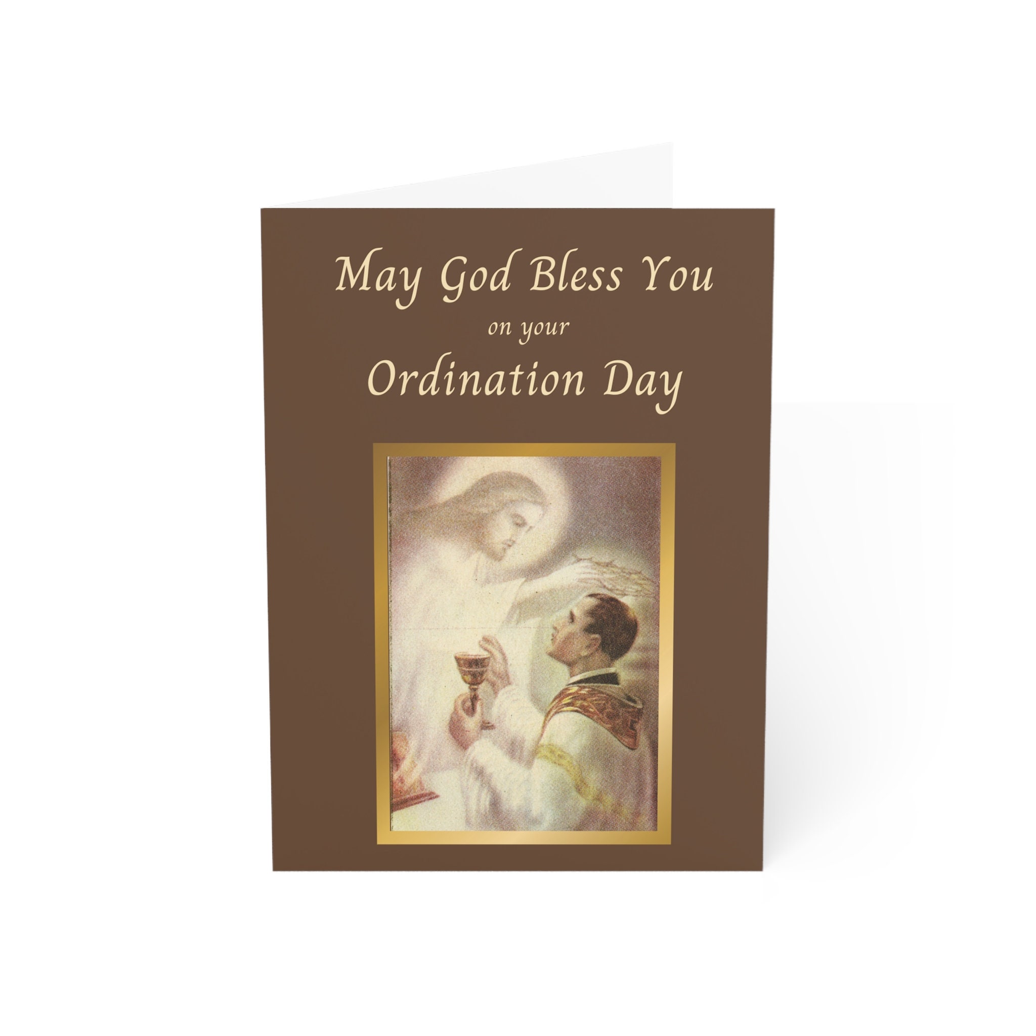 Ordination Card for Catholic Priest, Featuring Vintage Holy Card - Etsy