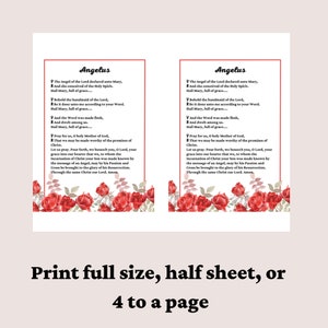 Angelus Prayer Printable - Etsy