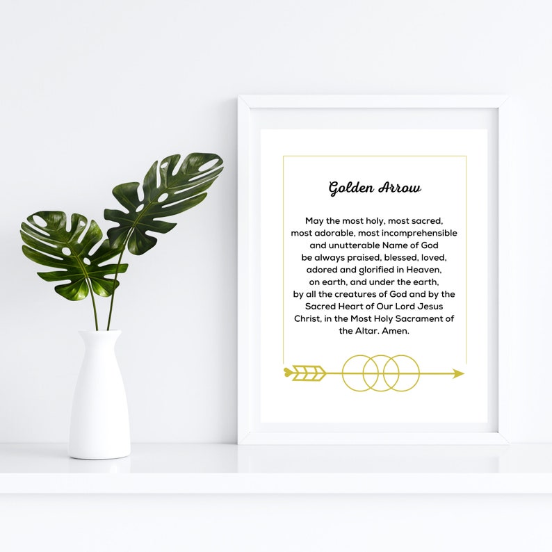 Golden Arrow Prayer Printable PDF, Holy Name of Jesus Reparation Prayer ...