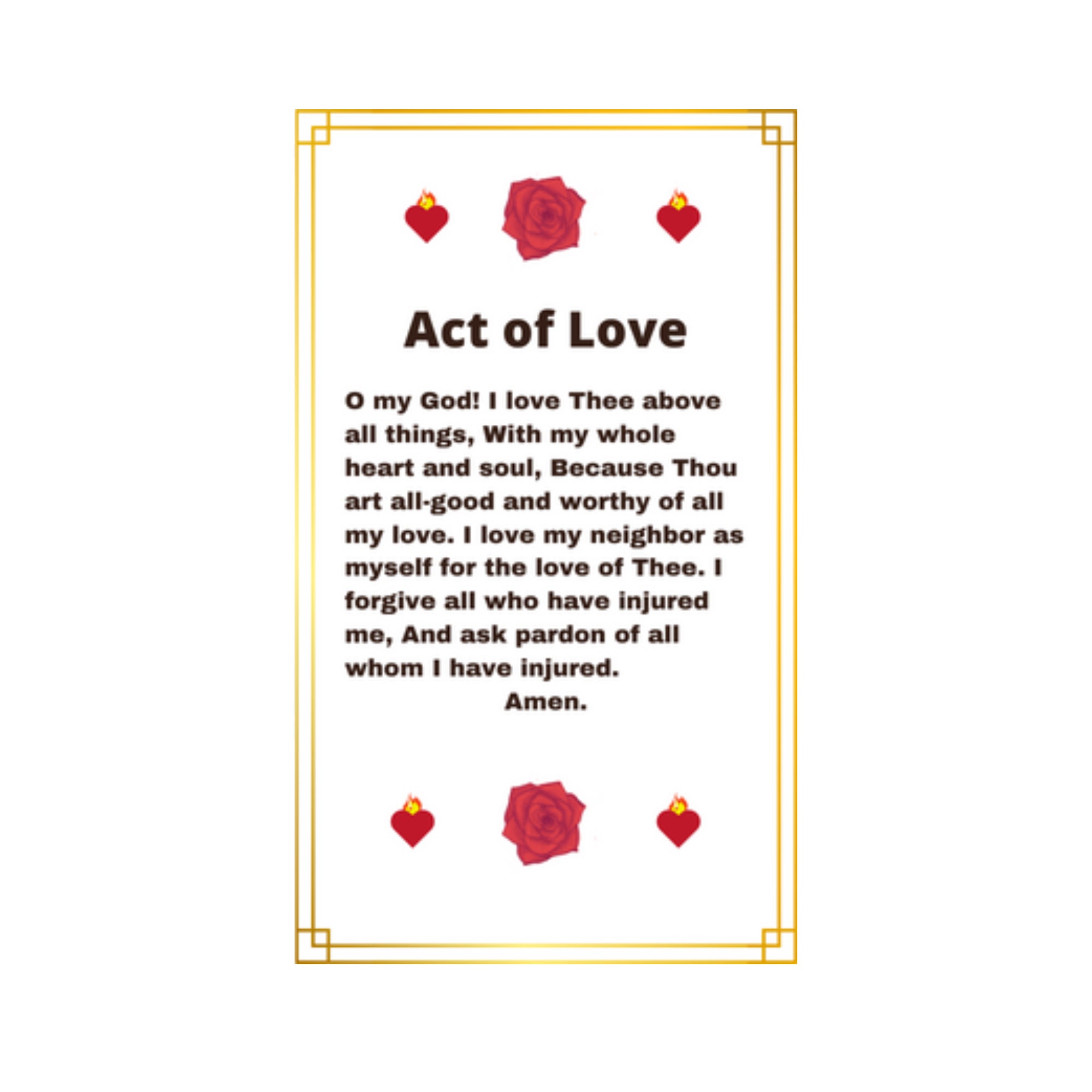 Printable Prayer Holy Cards, Acts of Faith, Hope, Love, Contrition - Etsy