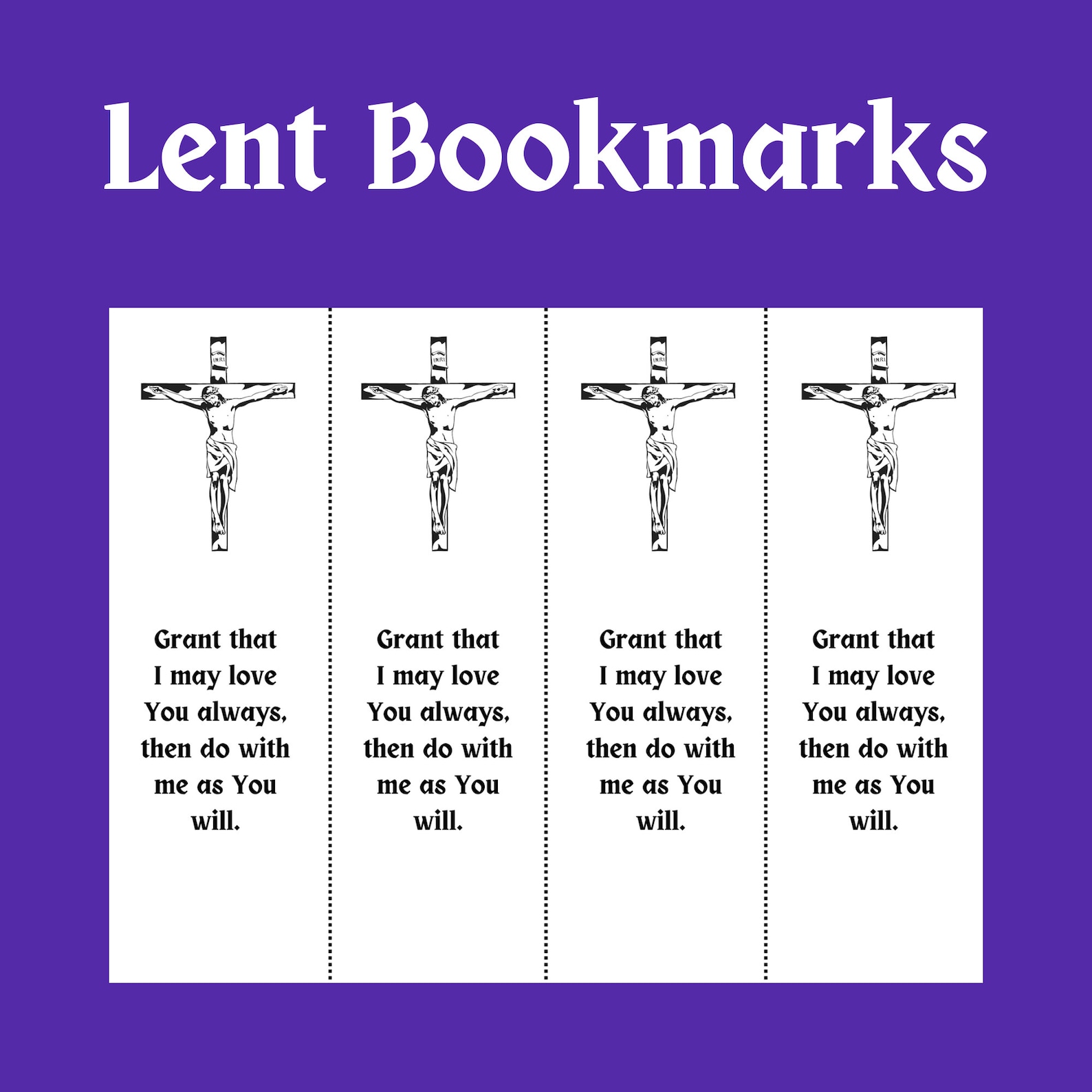 Lent Bookmarks - Etsy