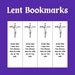 Lent Bookmarks - Etsy