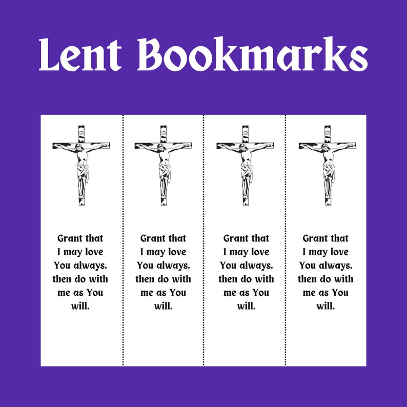Lent Bookmarks - Etsy