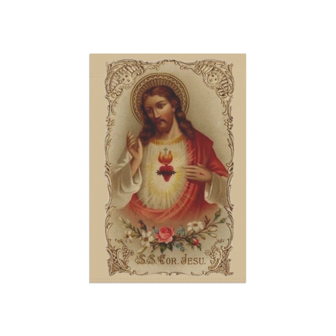Sacred Heart of Jesus Garden & House Banner - Etsy