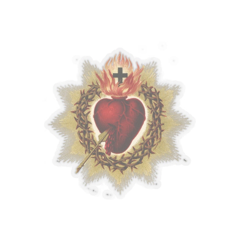 Sacred Heart Transparent Kiss-cut Stickers - Etsy