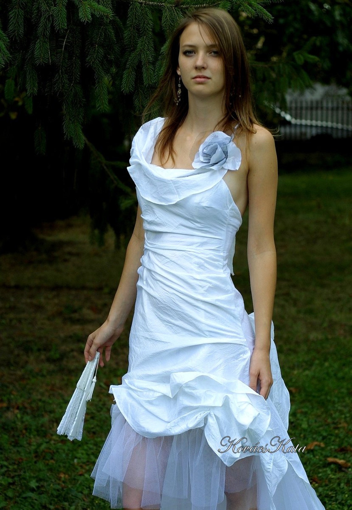 Sexy Romantic Alternative Backless White Wedding Dress With Etsy