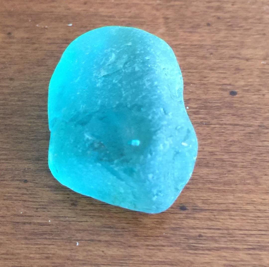 Teal Sea Glass Thick Piece , Genuine Beach Glass Lot - Etsy