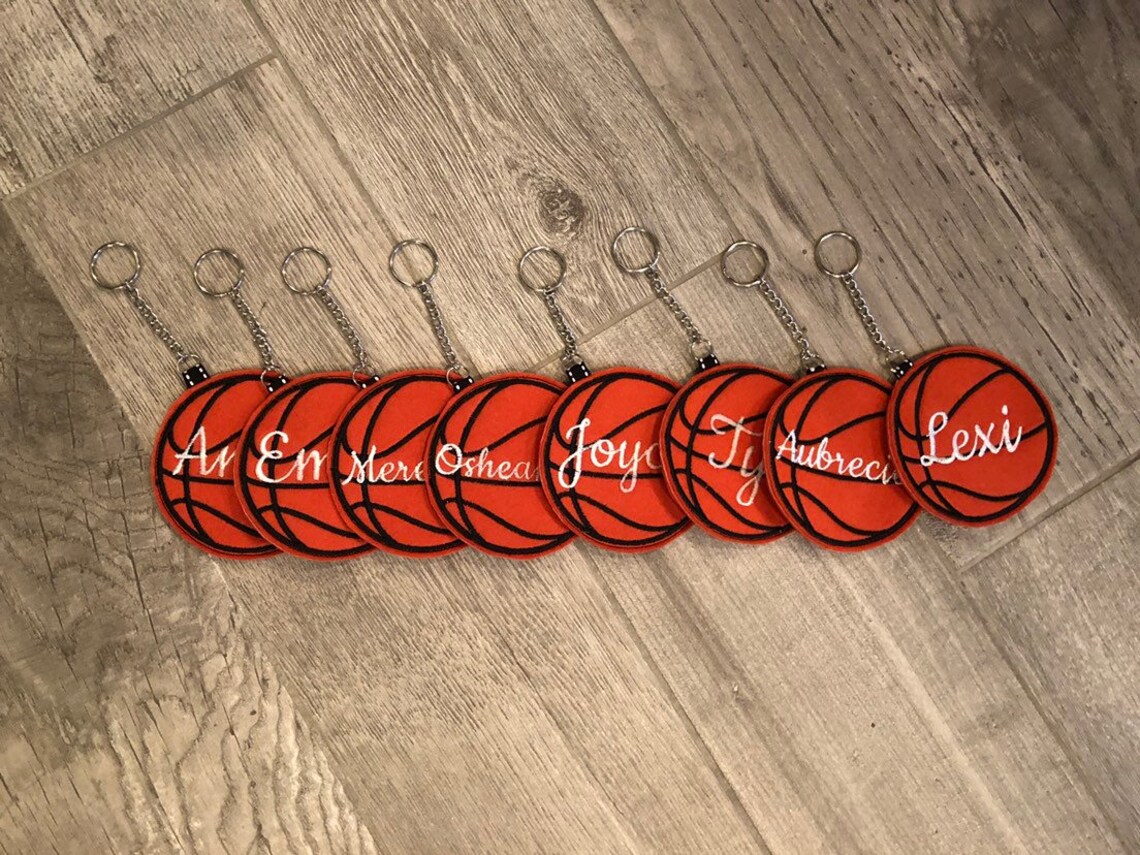 Personalized Basketball Key Chain team Discount Offered Great for Team ...