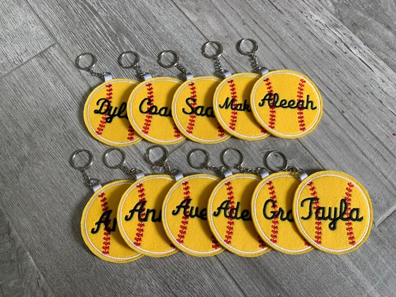 Personalized Softball Key Chain team Discount Offered - Etsy