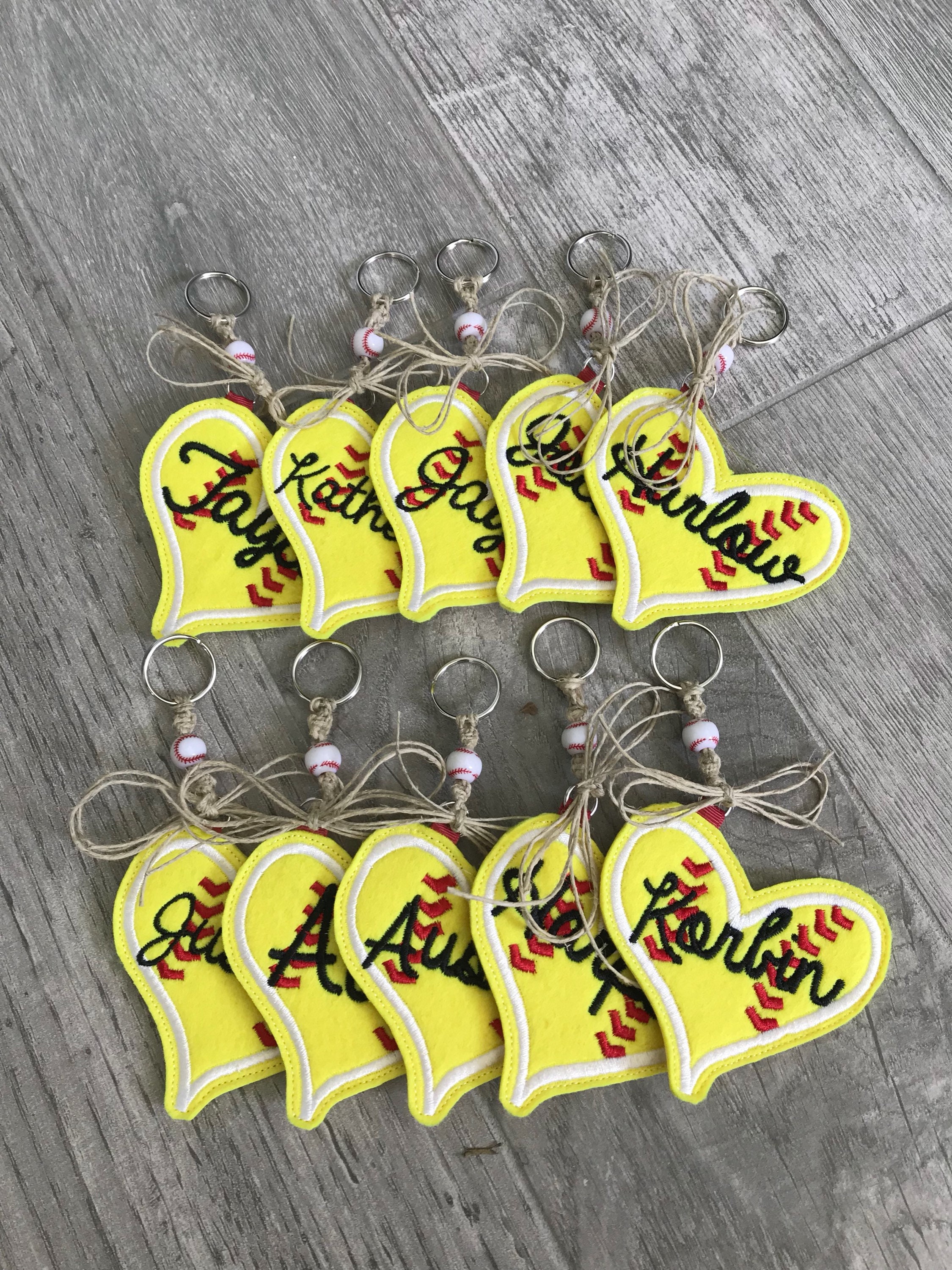 Personalized Softball Key Chain team Discount Offered - Etsy