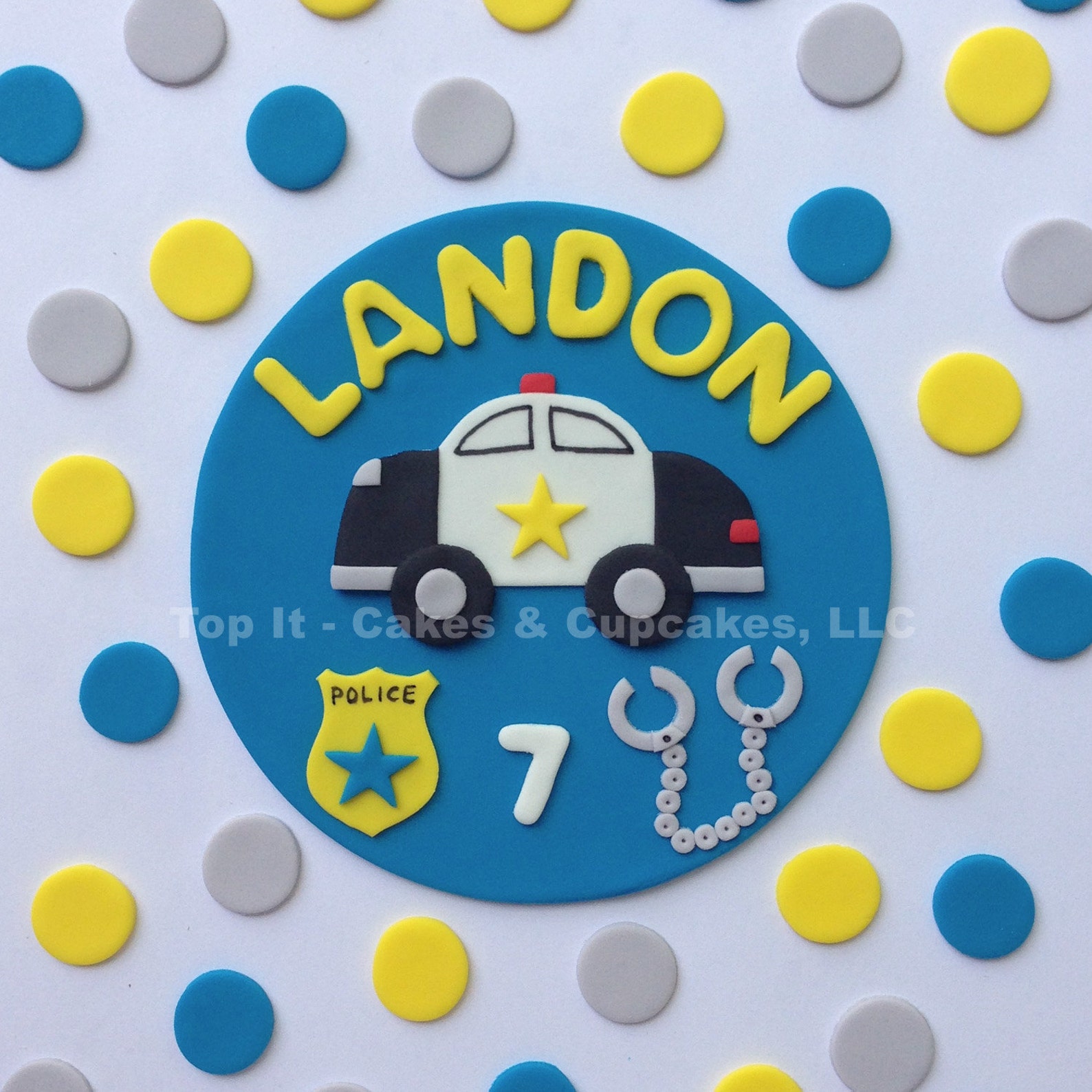 Fondant Cake Topper Police - Etsy