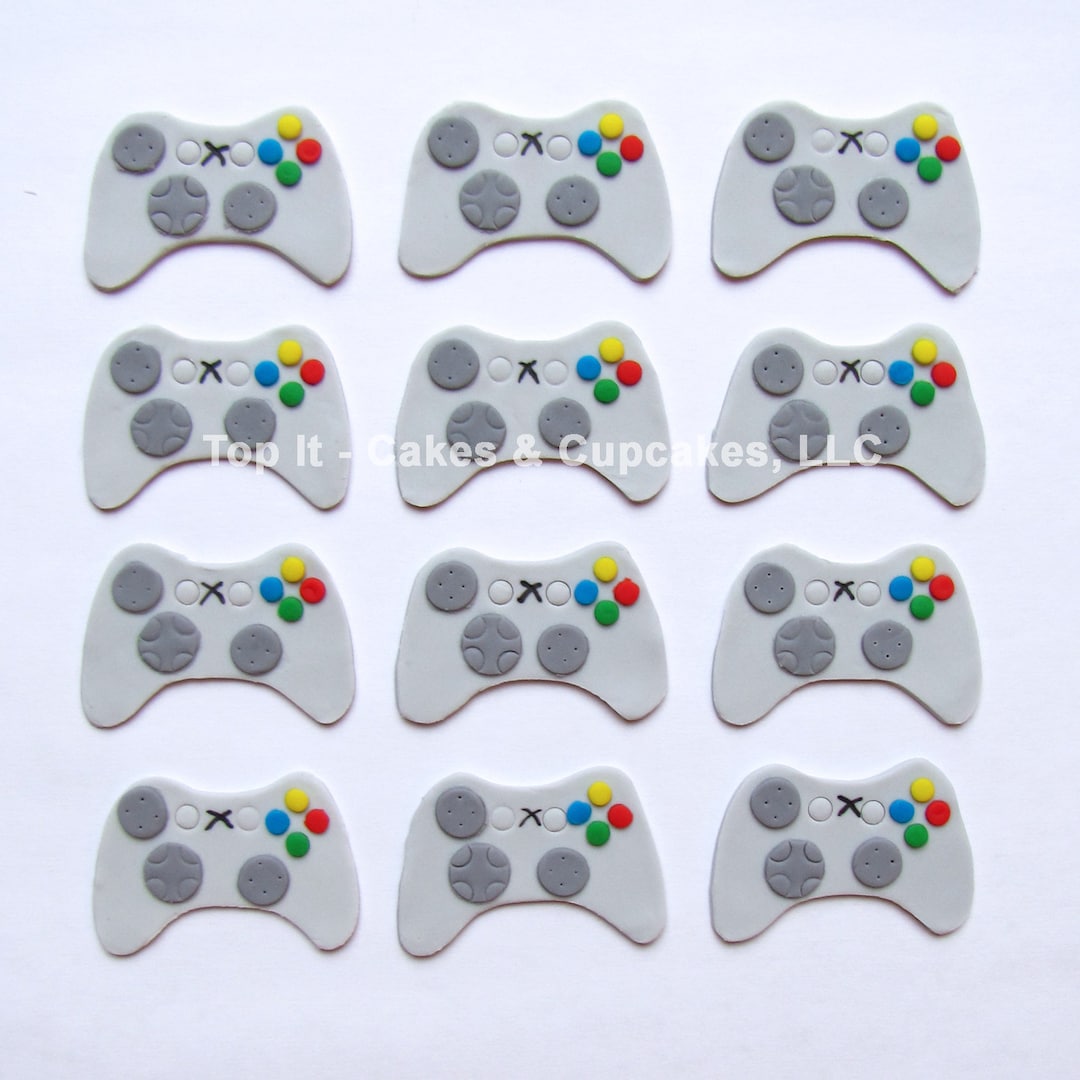 Fondant Cupcake Toppers Video Game Controller 1.5 Dozen - Etsy