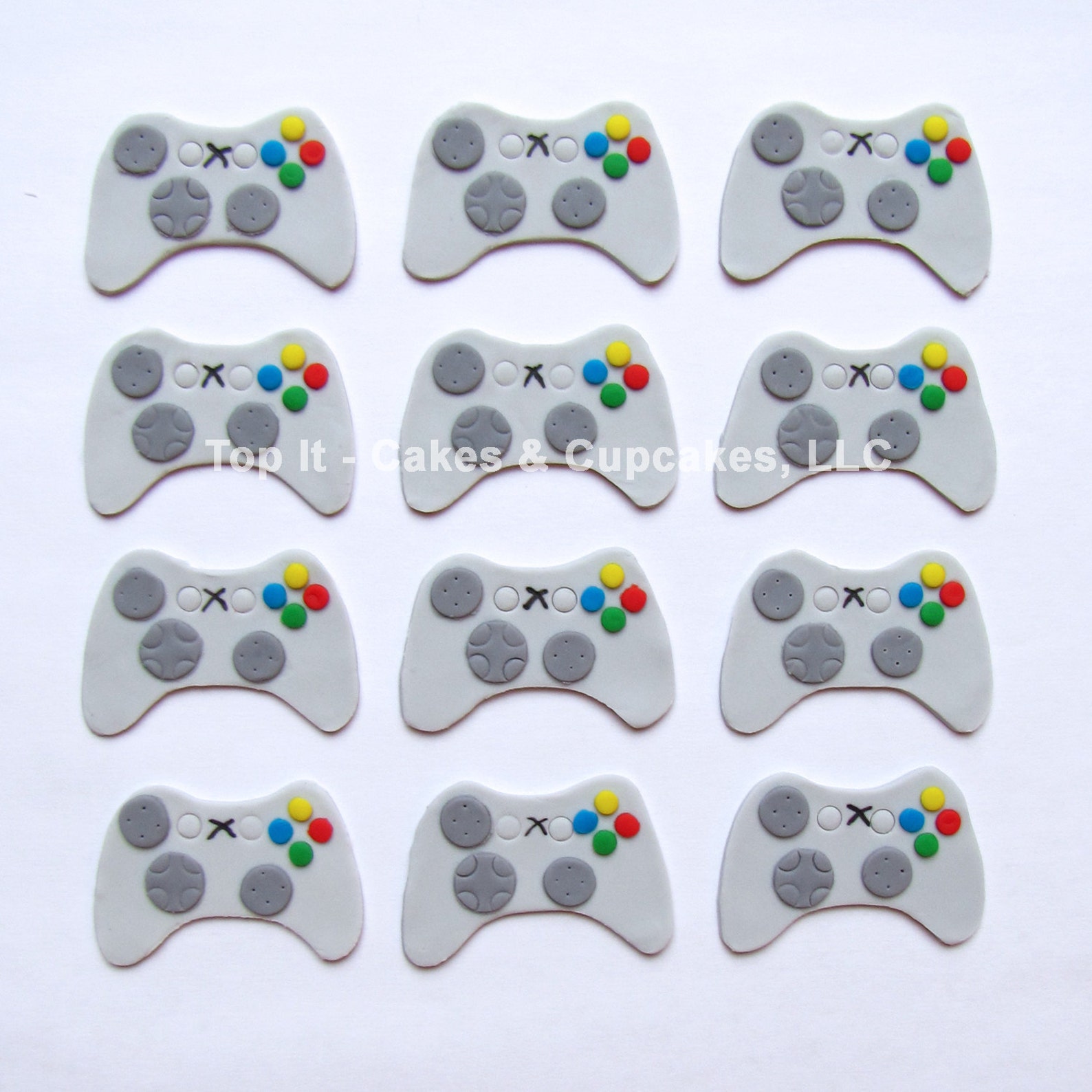 Fondant Cupcake Toppers Video Game Controller 1.5 dozen | Etsy