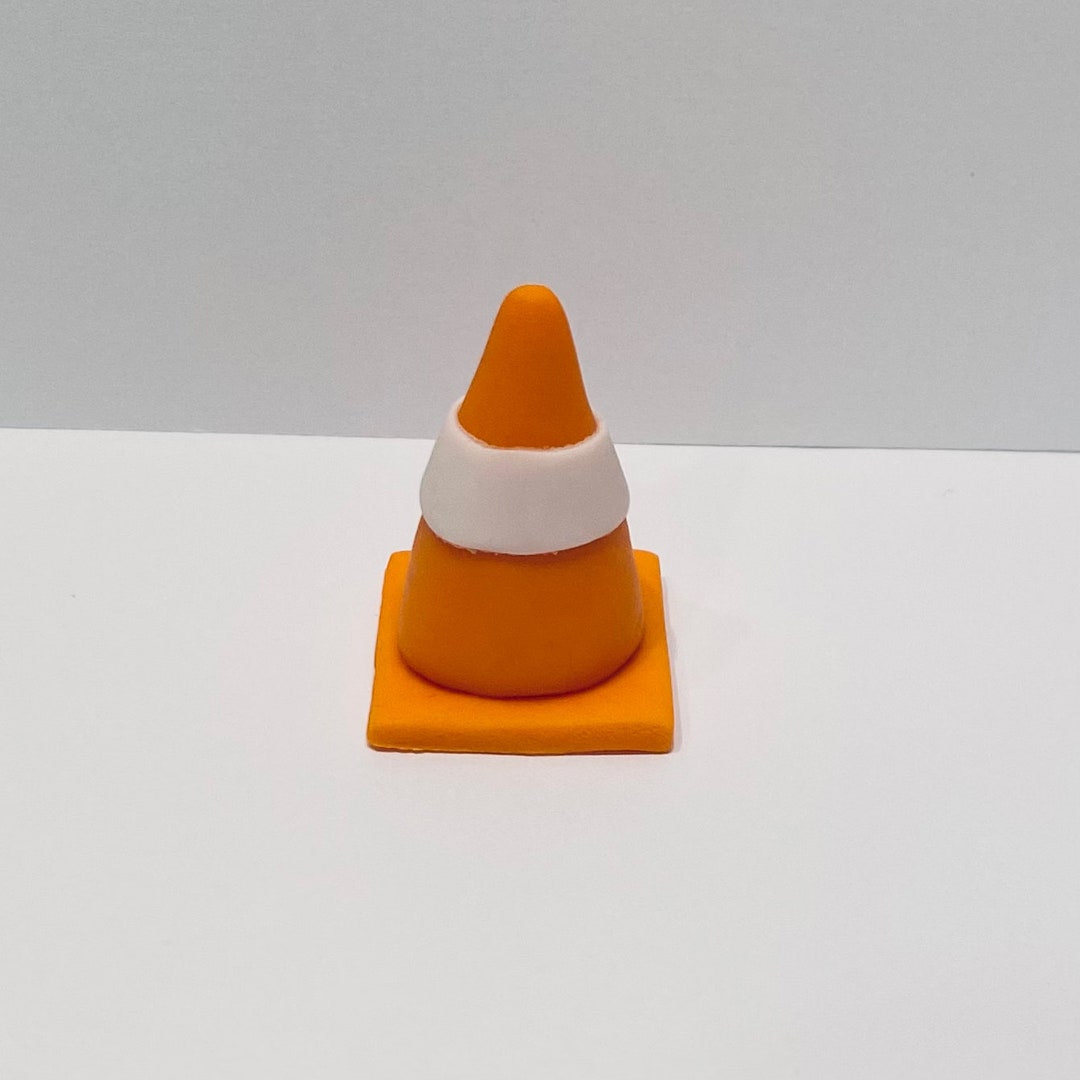 Fondant Cake Topper - Traffic/construction Cone - Etsy