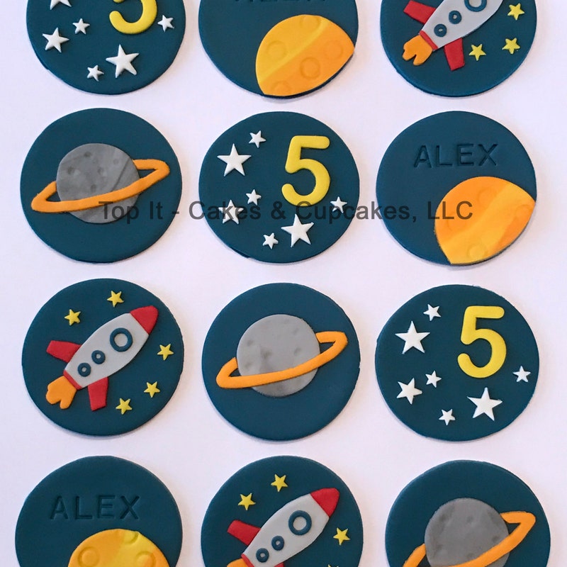 Space Cupcake Topper - Etsy