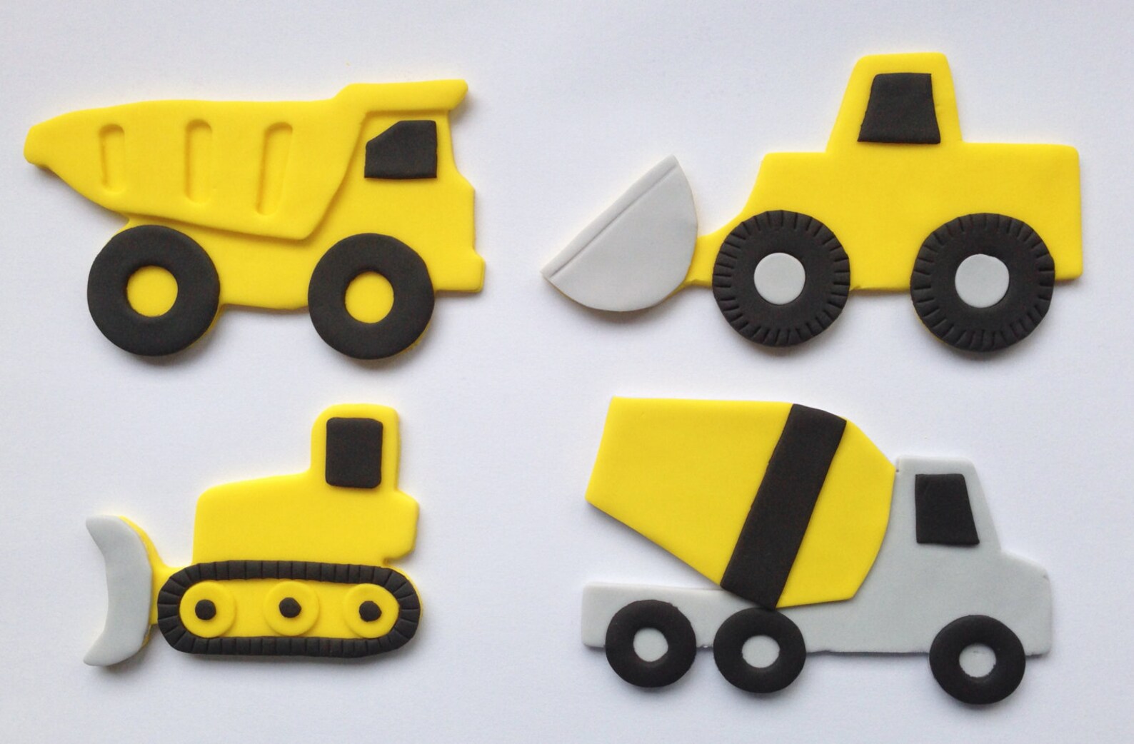 Fondant Cake Topper Construction Truck - Etsy