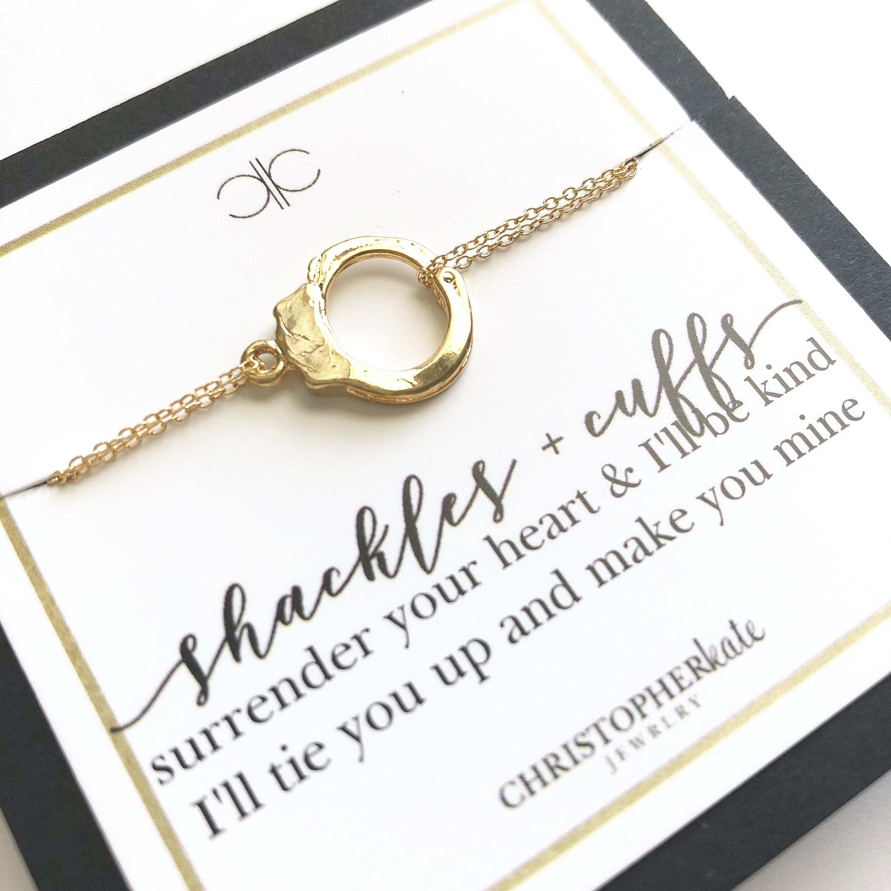 Shackles and Cuffs Handcuff Link Bracelet...silver/gold/rose | Etsy