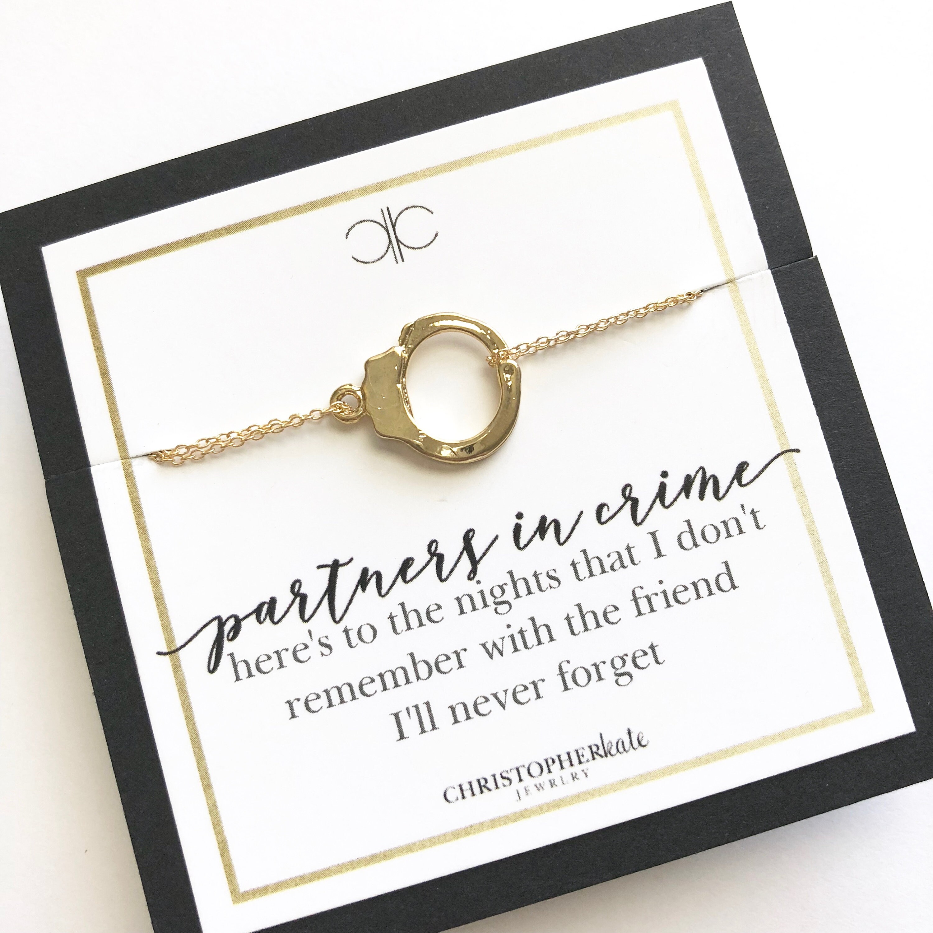 Partners + Crime Handcuff Bracelet...silver/gold/rose Gold, Partners in ...