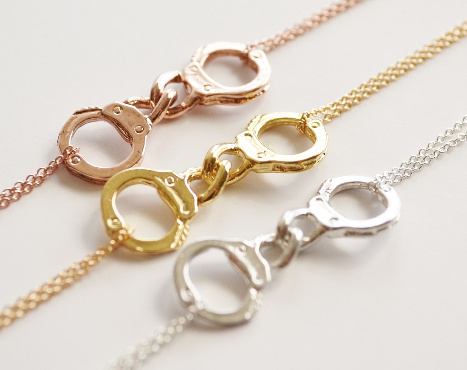 Set of TWO Partners in Crime Handcuff Link | Etsy