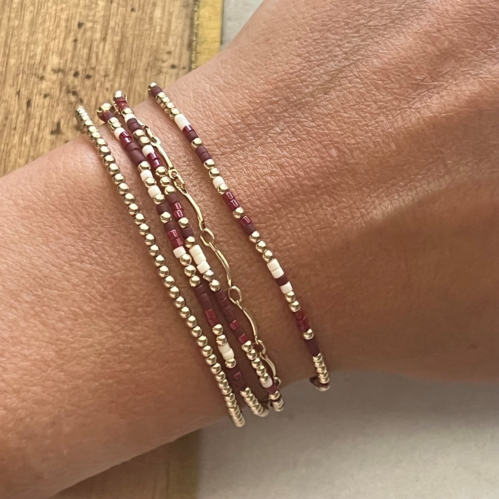 Game Day Stacks…toho Seed Bead and 14kt GF Ball Beaded Stacking ...