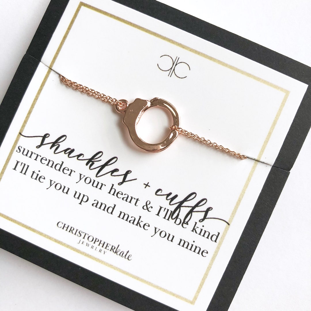 Shackles and Cuffs Handcuff Link Bracelet...silver/gold/rose Gold - Etsy