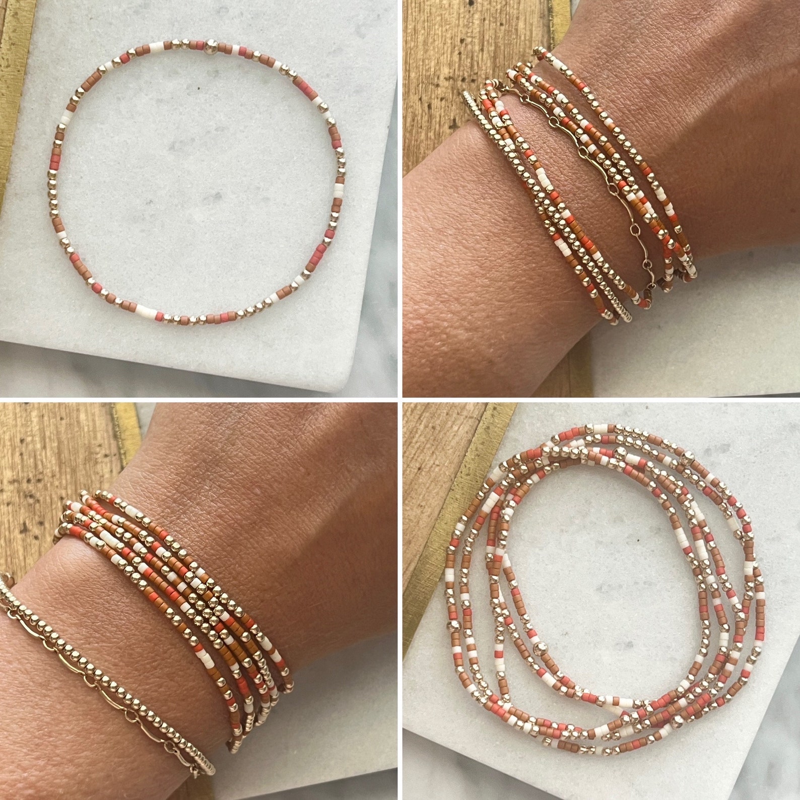 Game Day Stacks…toho Seed Bead and 14kt GF Ball Beaded Stacking ...