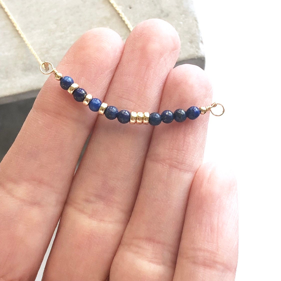 University of Kansas Morse Code Collegiate Bar Necklace, Royal Blue ...