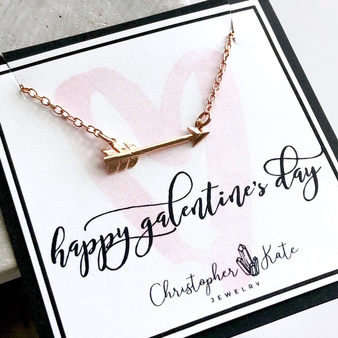 Galentines Gift Sideways Arrow Necklace...gold, Silver, Rose Gold ...
