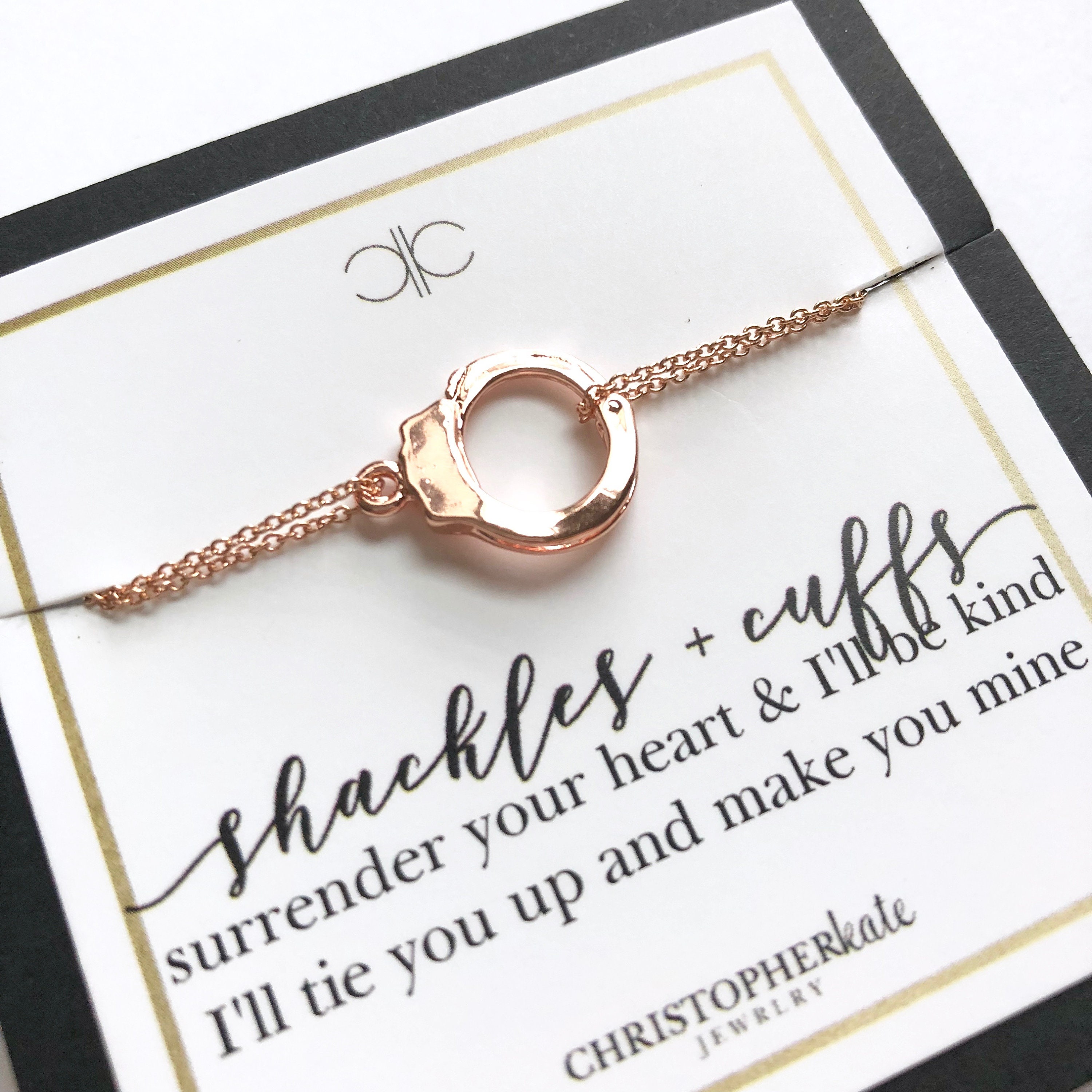 Shackles and Cuffs Handcuff Link Bracelet...silver/gold/rose | Etsy