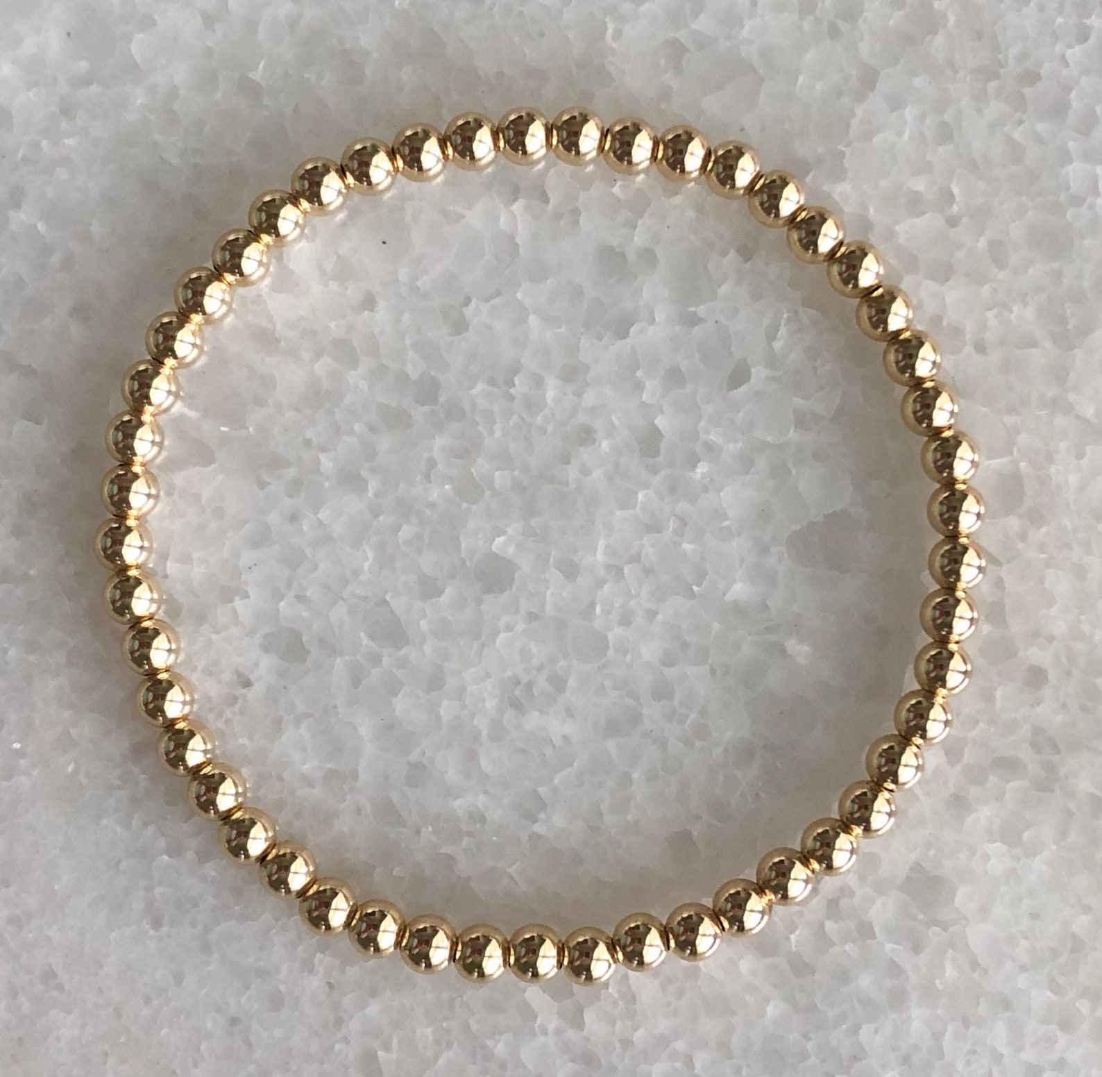 14kt GF Gold Ball Beaded Stacking Bracelets - Etsy