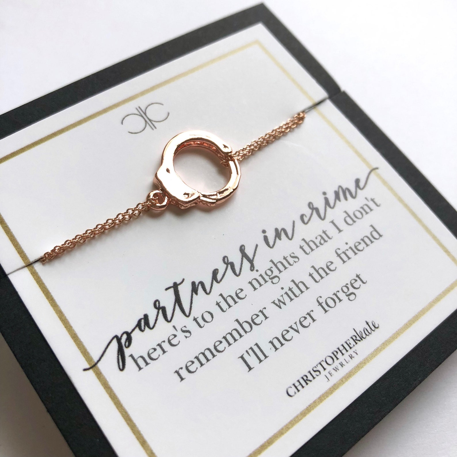 Partners + Crime Handcuff Bracelet...silver/gold/rose Gold, Partners in ...