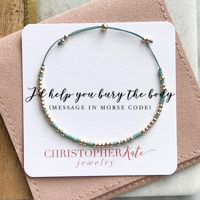 Dainty Friendship Morse Code Beaded Bracelet - Etsy