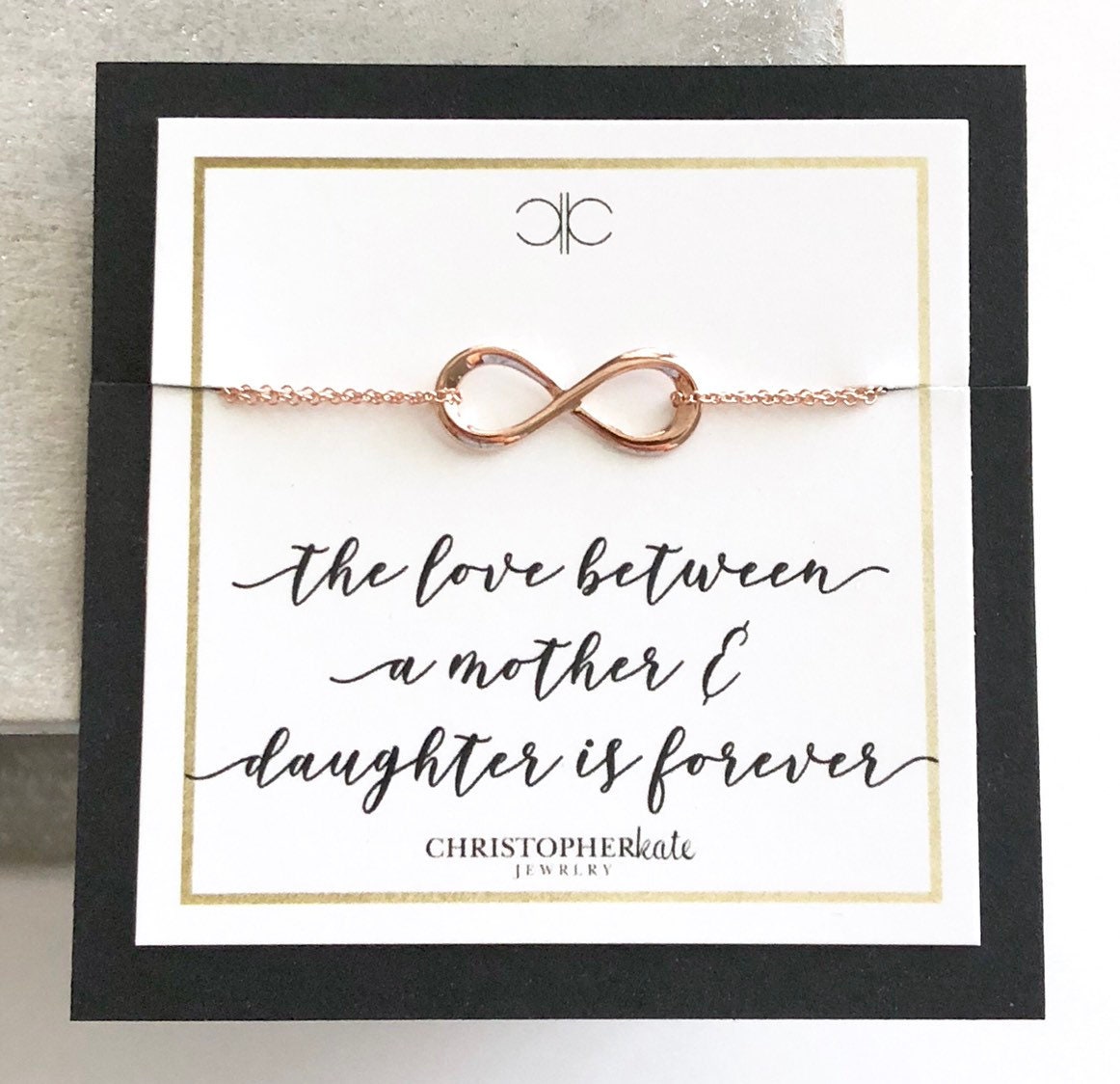 Classic Rose Gold Mother's Infinity Necklace....mother | Etsy