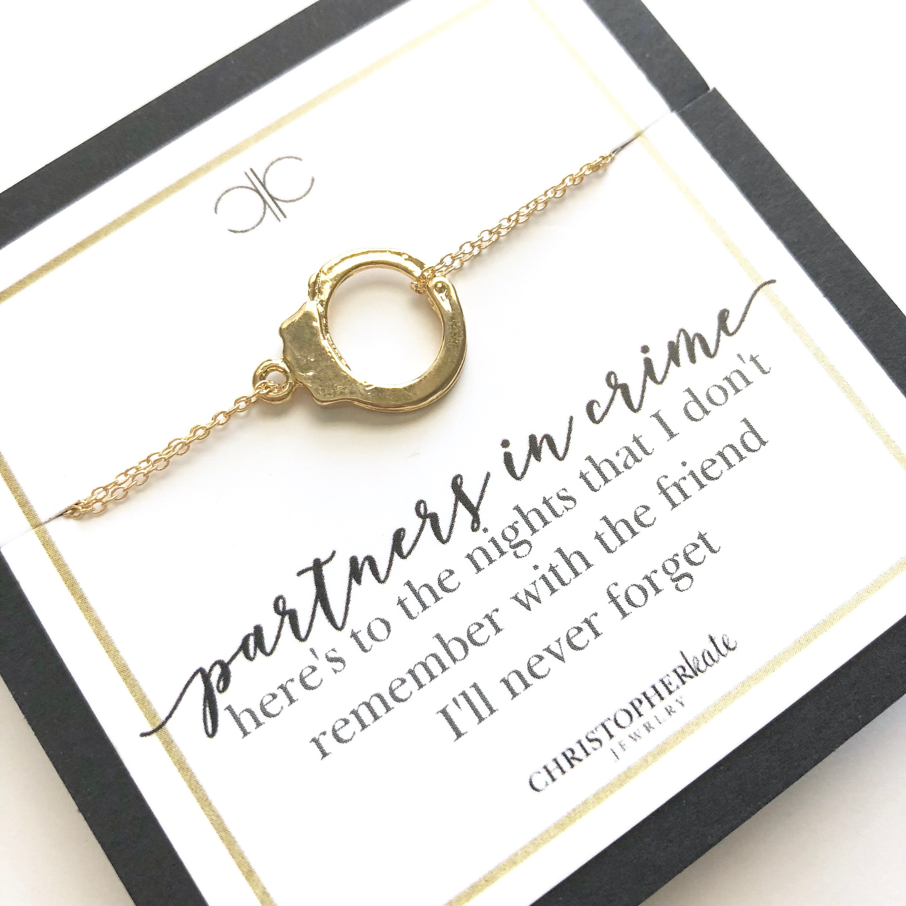 Partners + Crime Handcuff Bracelet...silver/gold/rose Gold, Partners in ...