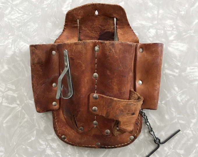 Leather Tool Belt Caddy Vintage Pouch - Etsy