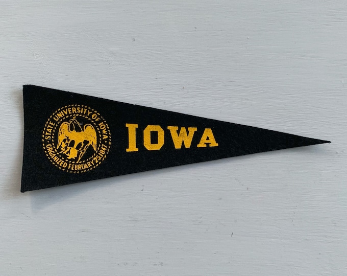 Vintage Iowa Hawkeyes Mini Pennant - Etsy