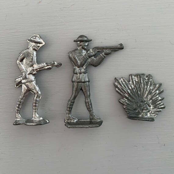 Dolls & Action Figures Toys Vintage Metal Army Soldiers Set of 4 Toys ...